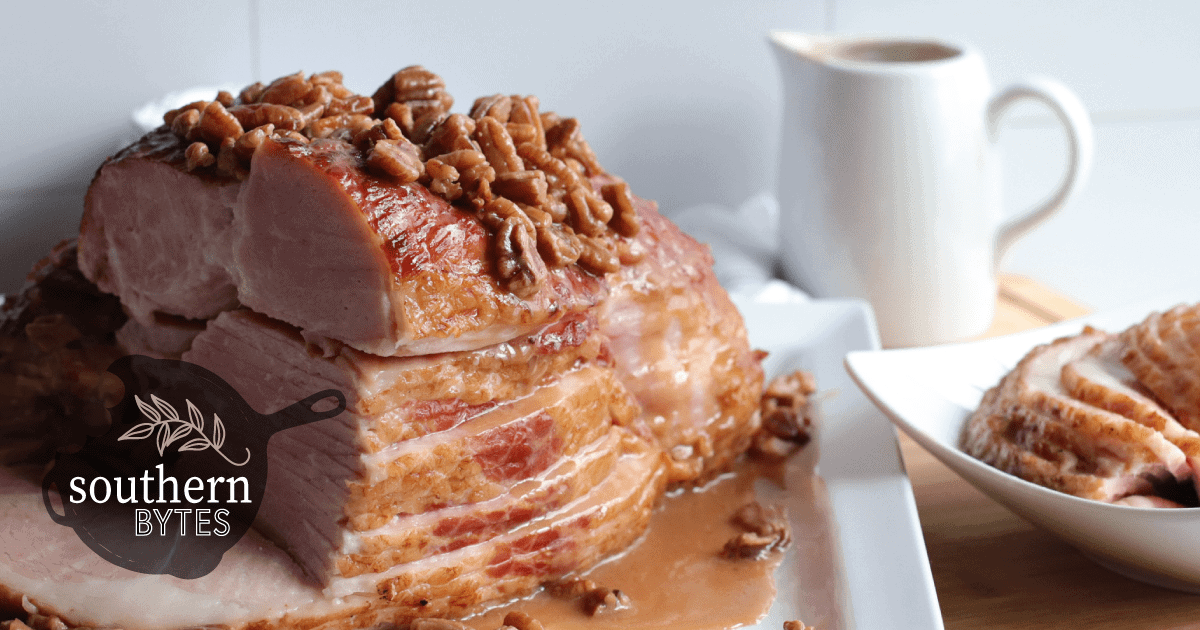 BEST Brown Sugar Bourbon Glazed Ham Recipe