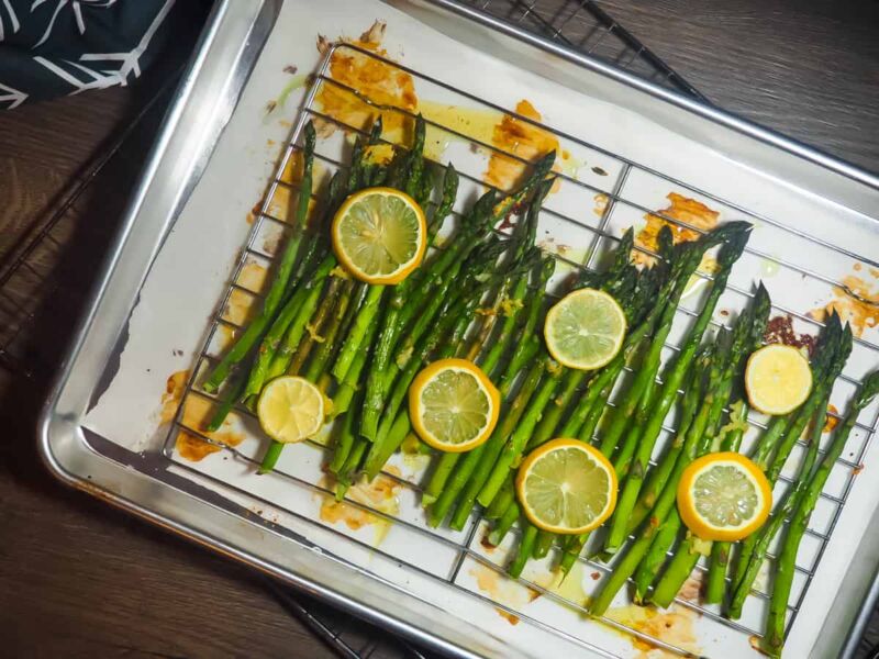 Lemon & Garlic Roasted Asparagus - Southern Bytes
