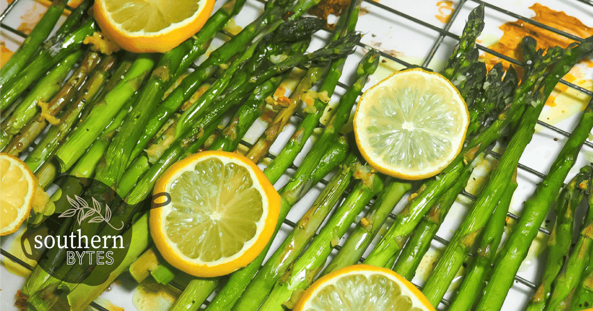 Lemon & Garlic Roasted Asparagus - Southern Bytes